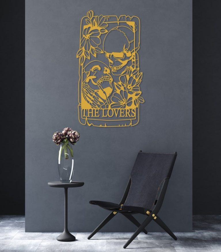 Dinozozo Couple Skeleton Tarot Cart The Lover Valentines Day