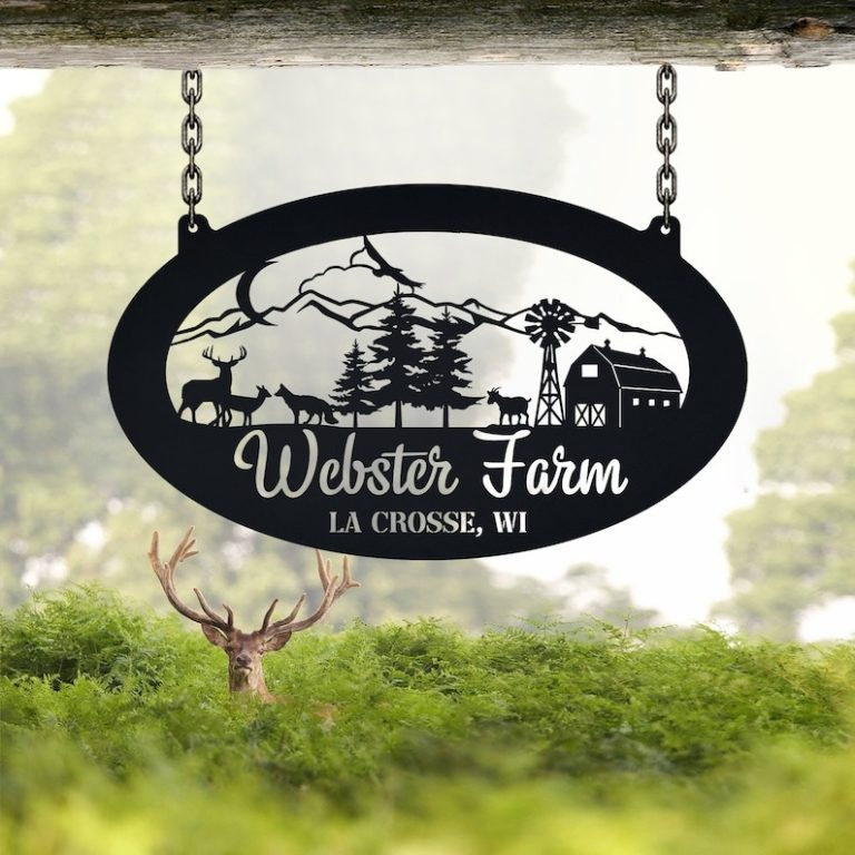 DINOZOZO Farmhouse Farm Entrance Ranch Custom Metal Signs Gift for ...