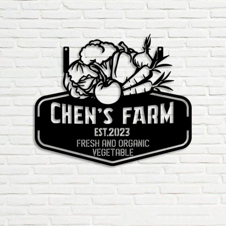 DINOZOZO Fresh and Organic Vegetable Farm Vegetable Garden Custom Metal ...