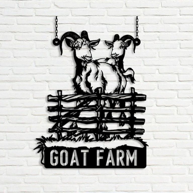 DINOZOZO Goat Farm Custom Metal Signs Gift for Farmer - Custom Laser ...