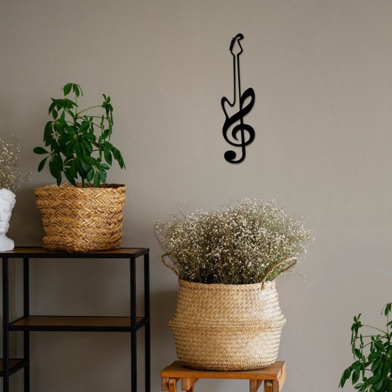 DINOZOZO Guitar Treble Clef Music Room Recording Studio Business Custom ...