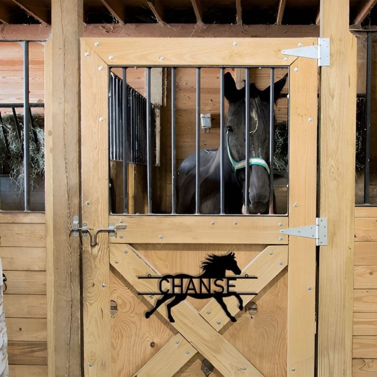 DINOZOZO Horse Stall Name Plate Horse Barn Ranch Custom Metal Signs ...