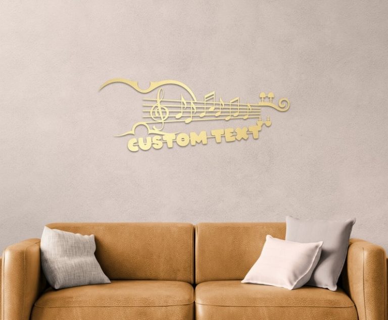 DINOZOZO Music Notes Violin Teacher Name Sign Music Room Recording ...