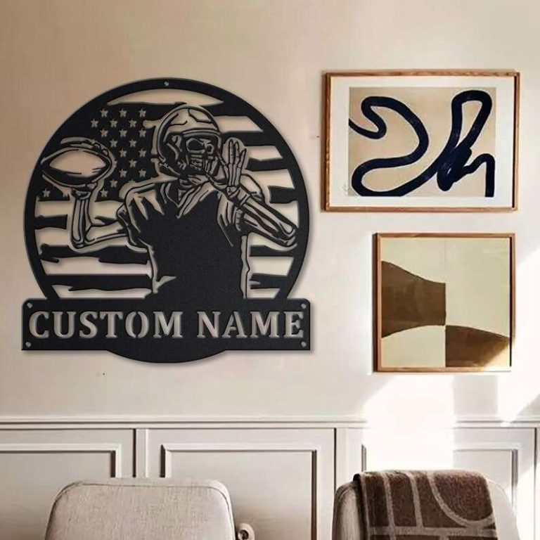 DINOZOZO Football Quarterback Custom Metal Signs - Custom Laser Cut ...