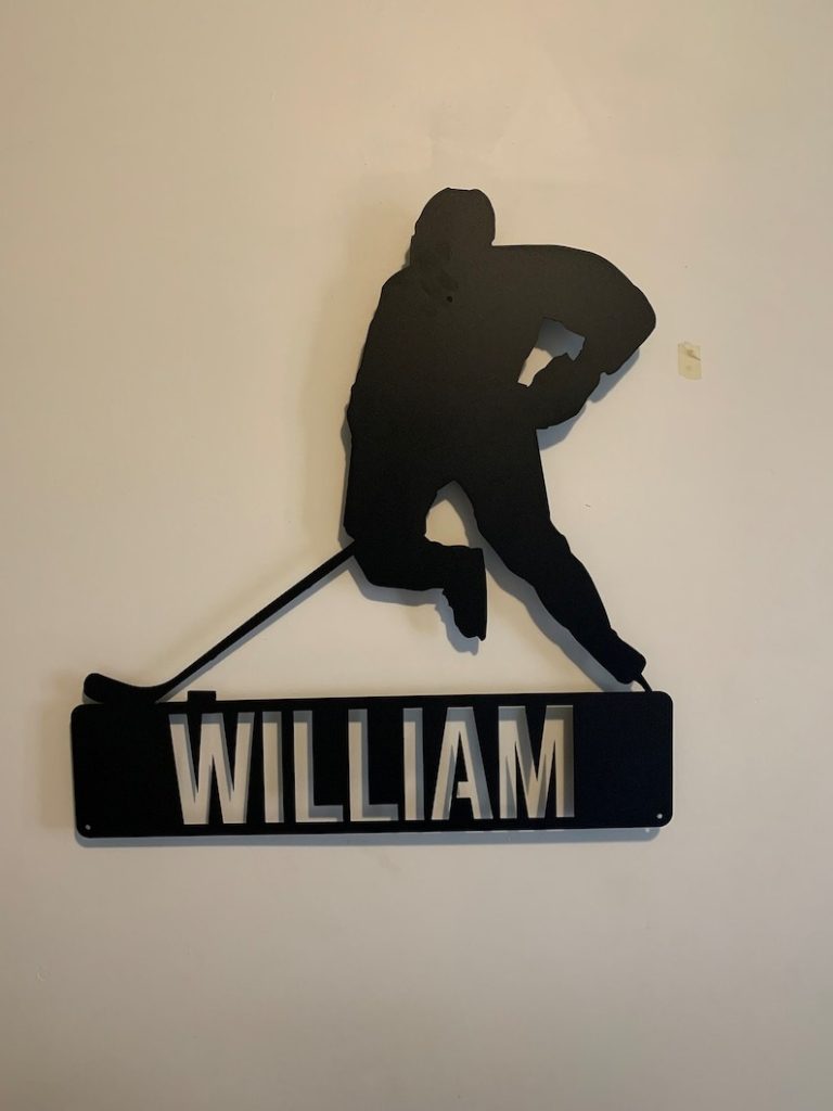 DINOZOZO Hockey Player Monogram Hockey Coach Gift Custom Metal Signs ...