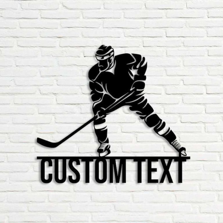 DINOZOZO Ice Hockey Player Hockey Coach Gift Custom Metal Signs ...