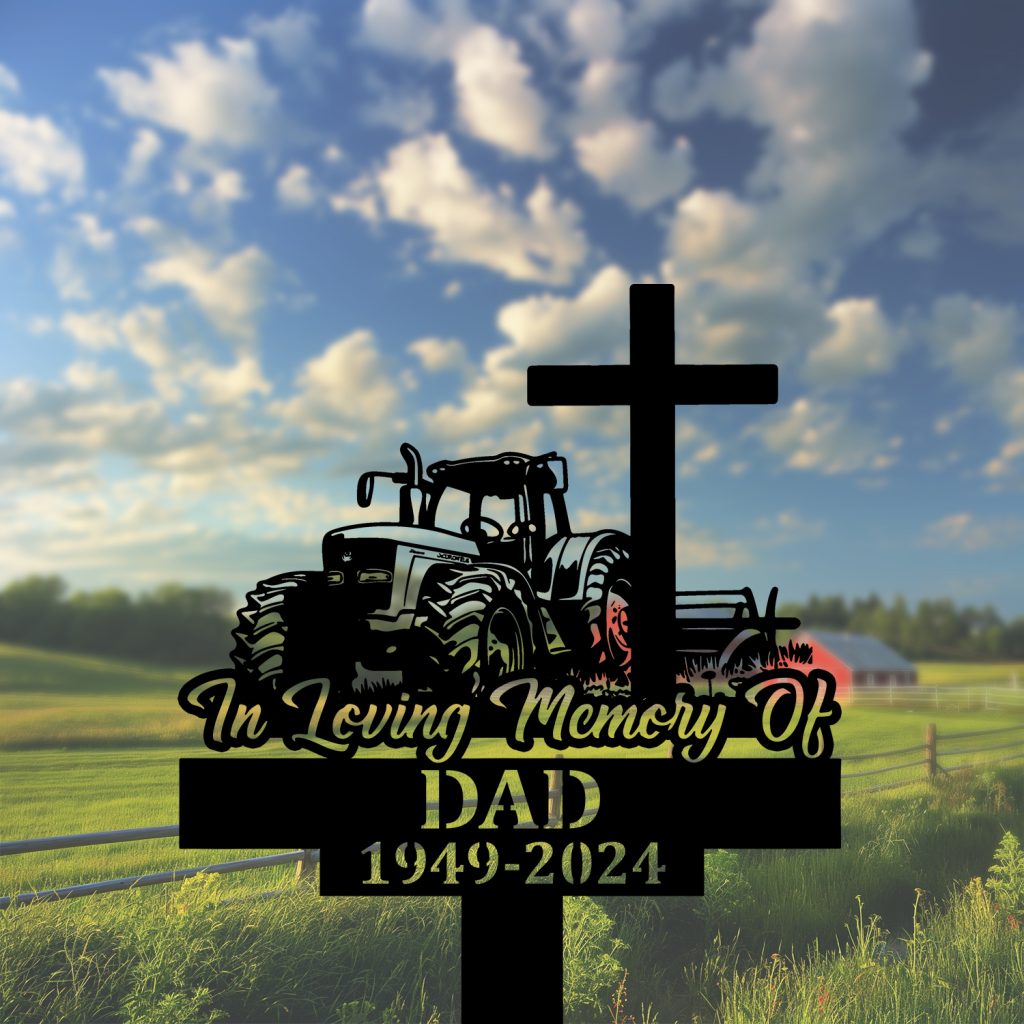DINOZOZOCOM Personalized Memorial Garden Stakes In Loving Memory Farmer ...